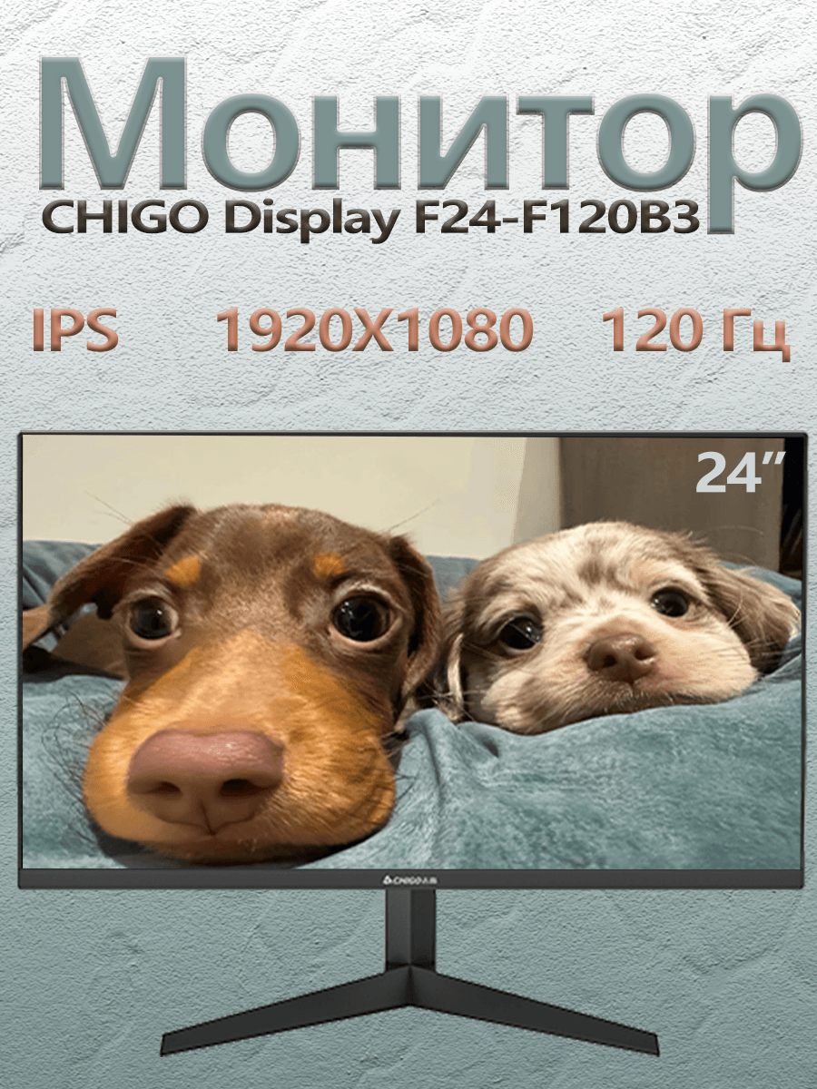 Монитор Chigo Display F24-F120B3, 24", 1920 x 1080 пикселей, IPS, 120Гц