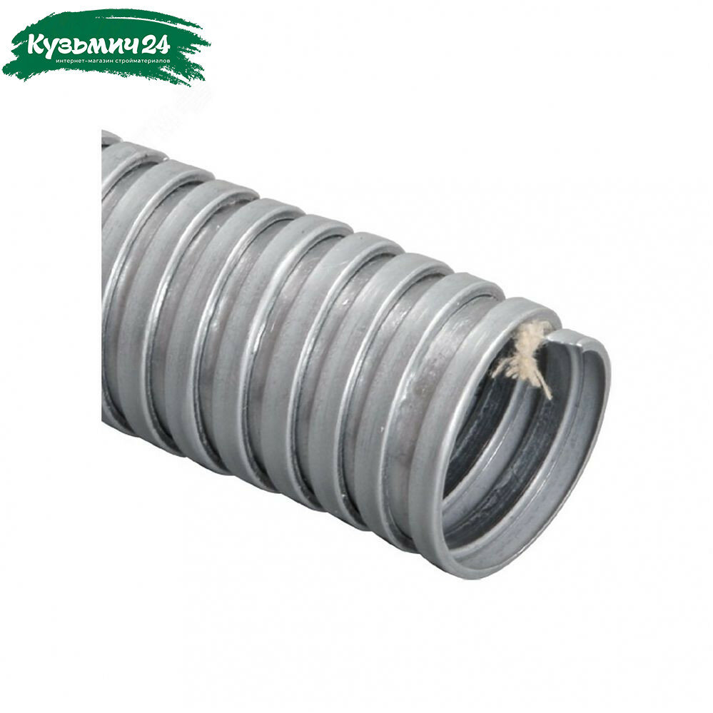 Металлорукав Iek Elasta Р3-ЦХ-15, CM10-15-020, диаметр 15 мм, без протяжки, без обшивки, в упаковке 20 м