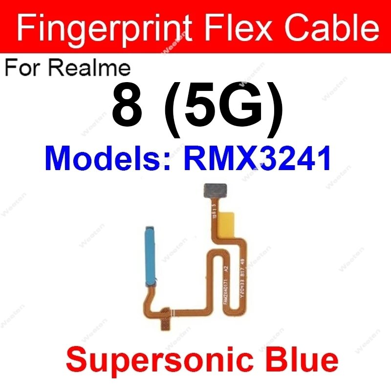 Гибкий кабель Realme 8 (5G) RMX3241, Blue