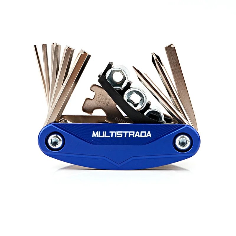 Для Ducati Multistrada 950 1100 1200 1260S 1200S V4 V2 Аксессуары для мотоцикла CNC портативный инструмент Набор отверток для ремонта Синий, Blue