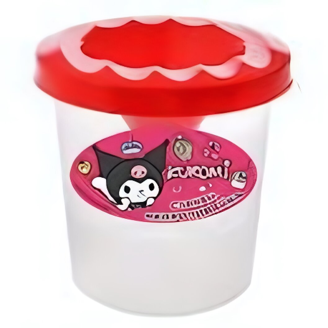 Стакан-непроливайка двойной workmate "kuromi", пластик, красная крышка, для рисования без проливаний