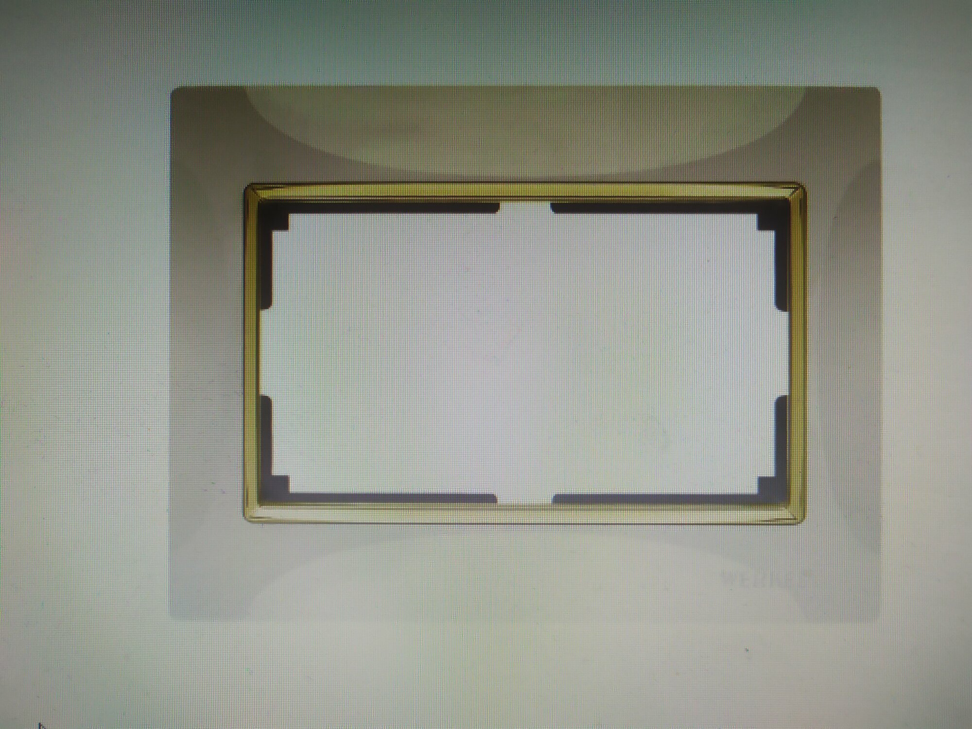 Werkel WL03-Frame-01-DBL-ivory-GD Рамка для двойной розетки (слоновая кость/золото)