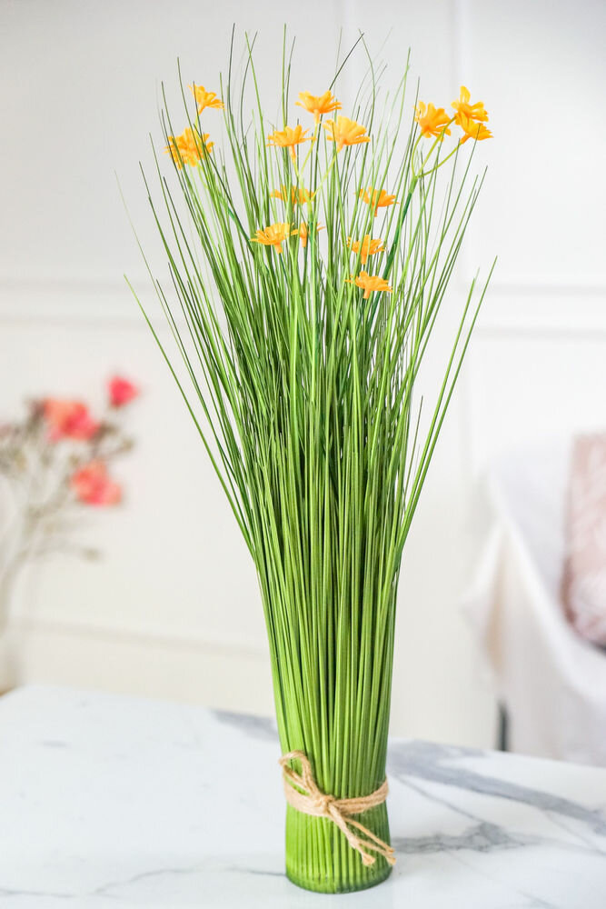 Искусственный букет аллиум 'летнее цветение', жёлтый, 55 см, Koopman International 317354050-2