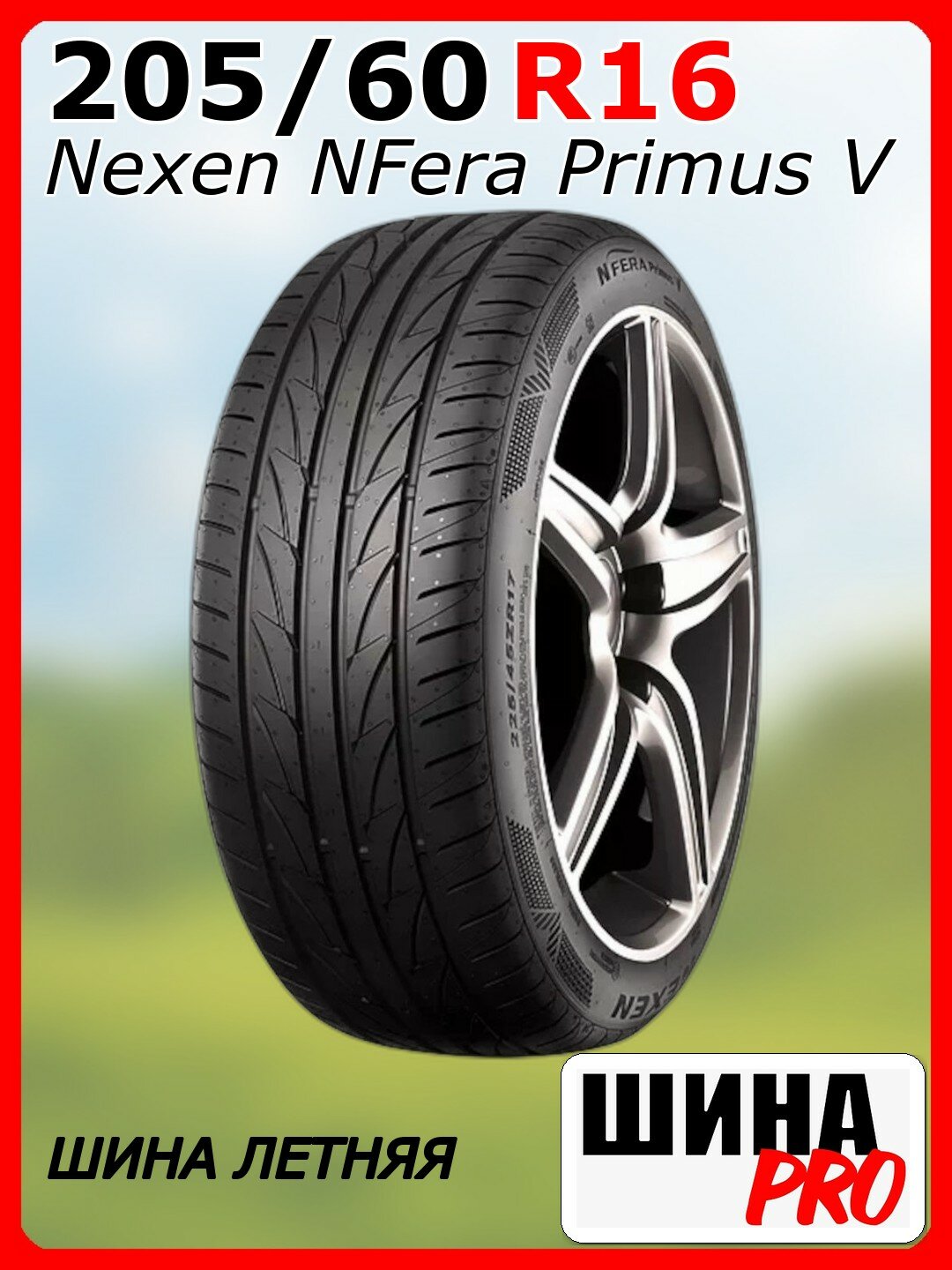 Шина летняя Nexen 205/60/16 V 92 NFera Primus V для легковых автомобилей NXK17552