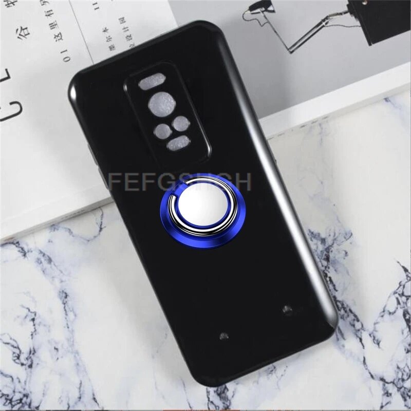Чехол для Ulefone Armor 17 Pro, темно-синий, с кольцом