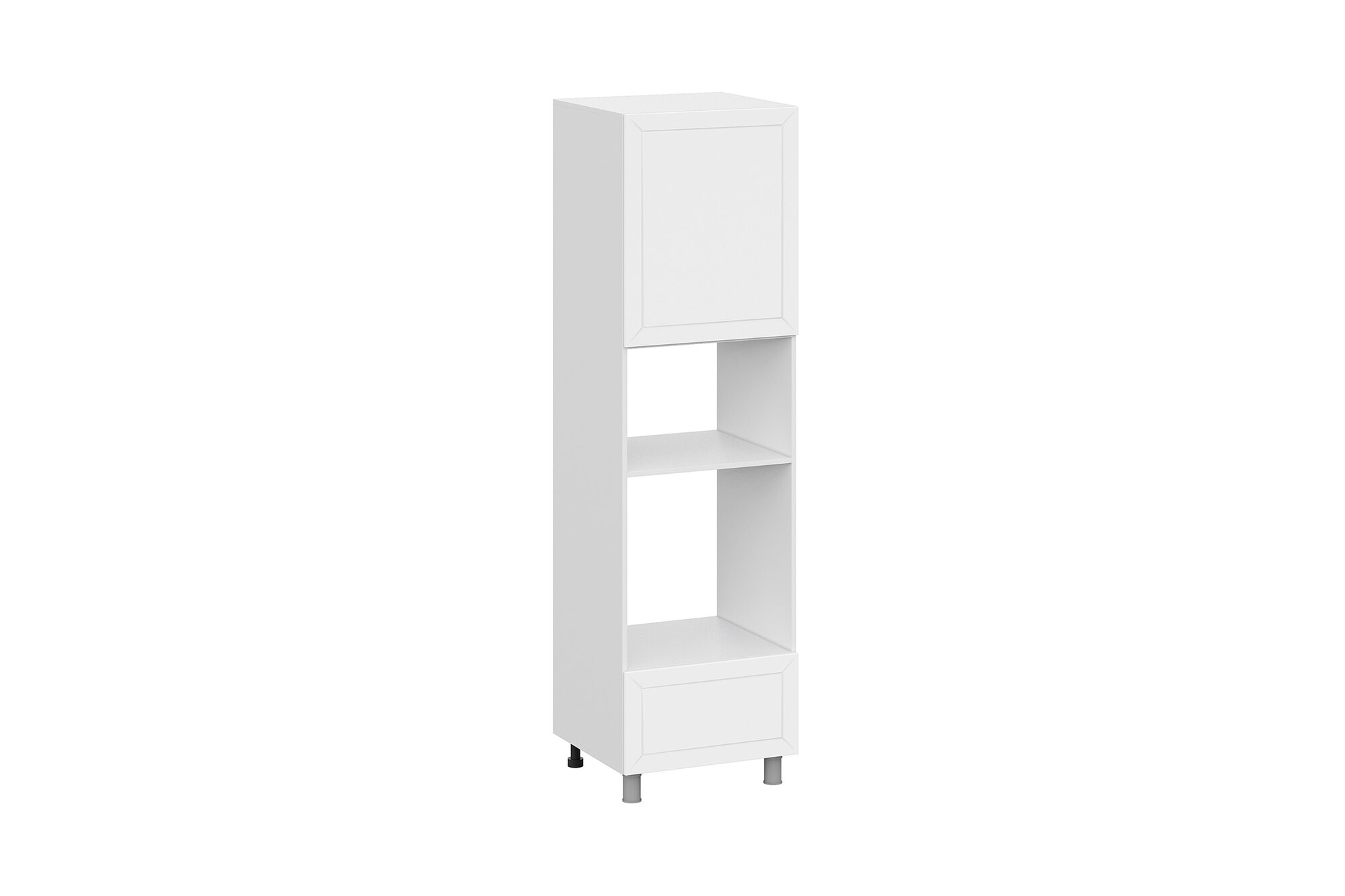 Лаорна П600ДМ/2140 пенал с нишей под духовку и микроволновку Лунный бархат