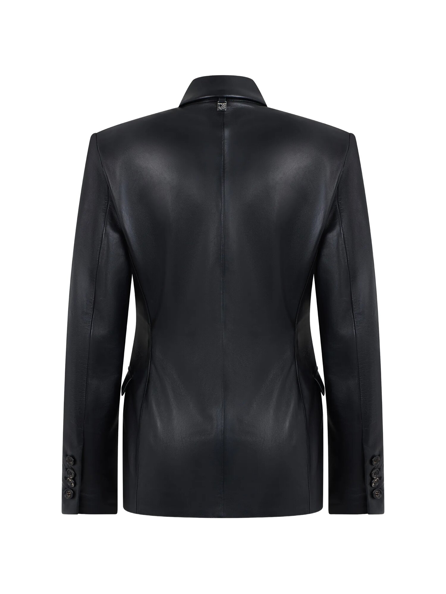 Куртка GIUSEPPE DI MORABITO Double-breasted leather blazer, размер 38 — фото 1