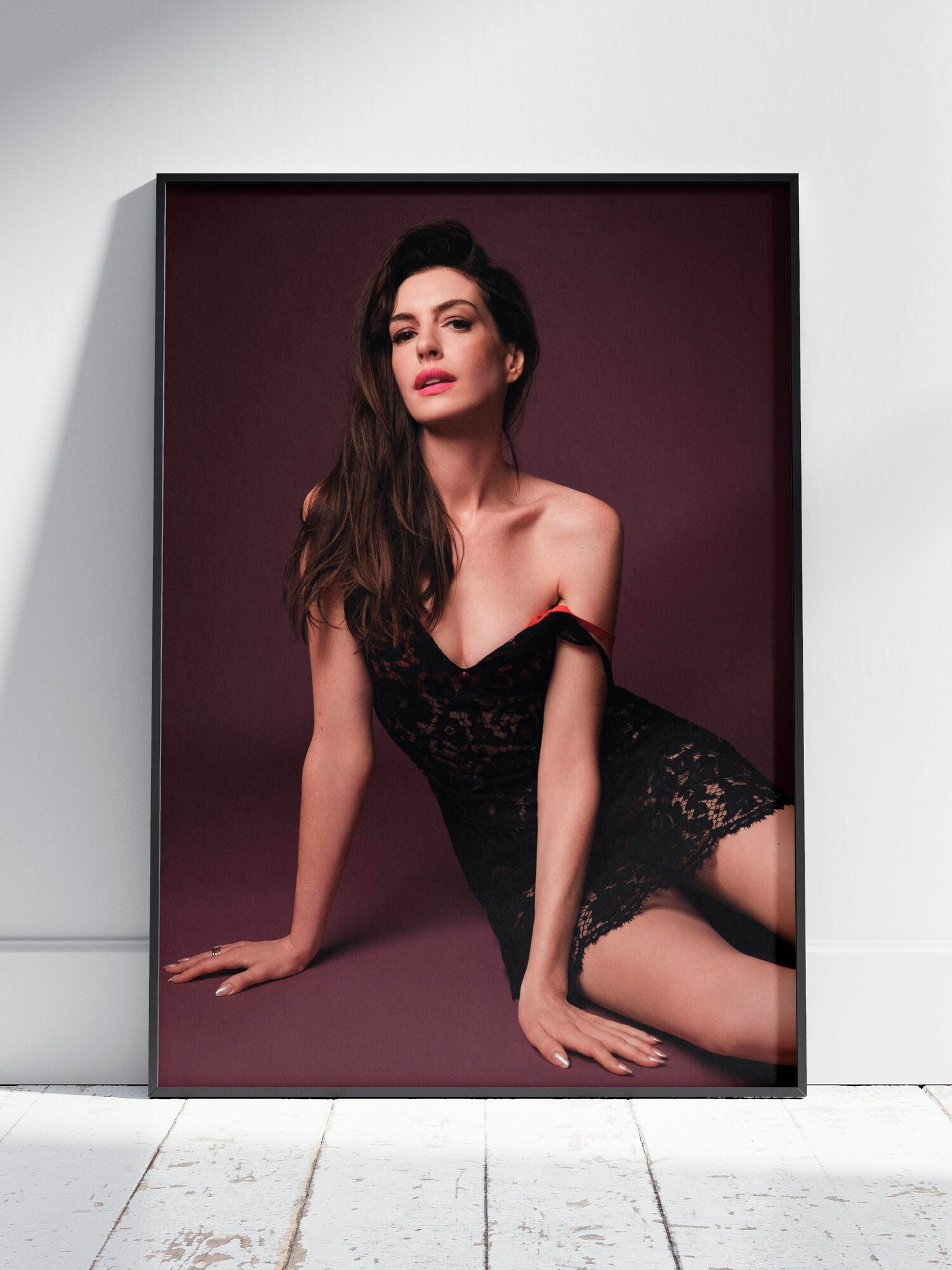 Плакат на стену для интерьера Энн Хэтэуэй (Anne Hathaway 26) - Постер по актеру фильма, кино, сериала формата A4 (21x30 см)