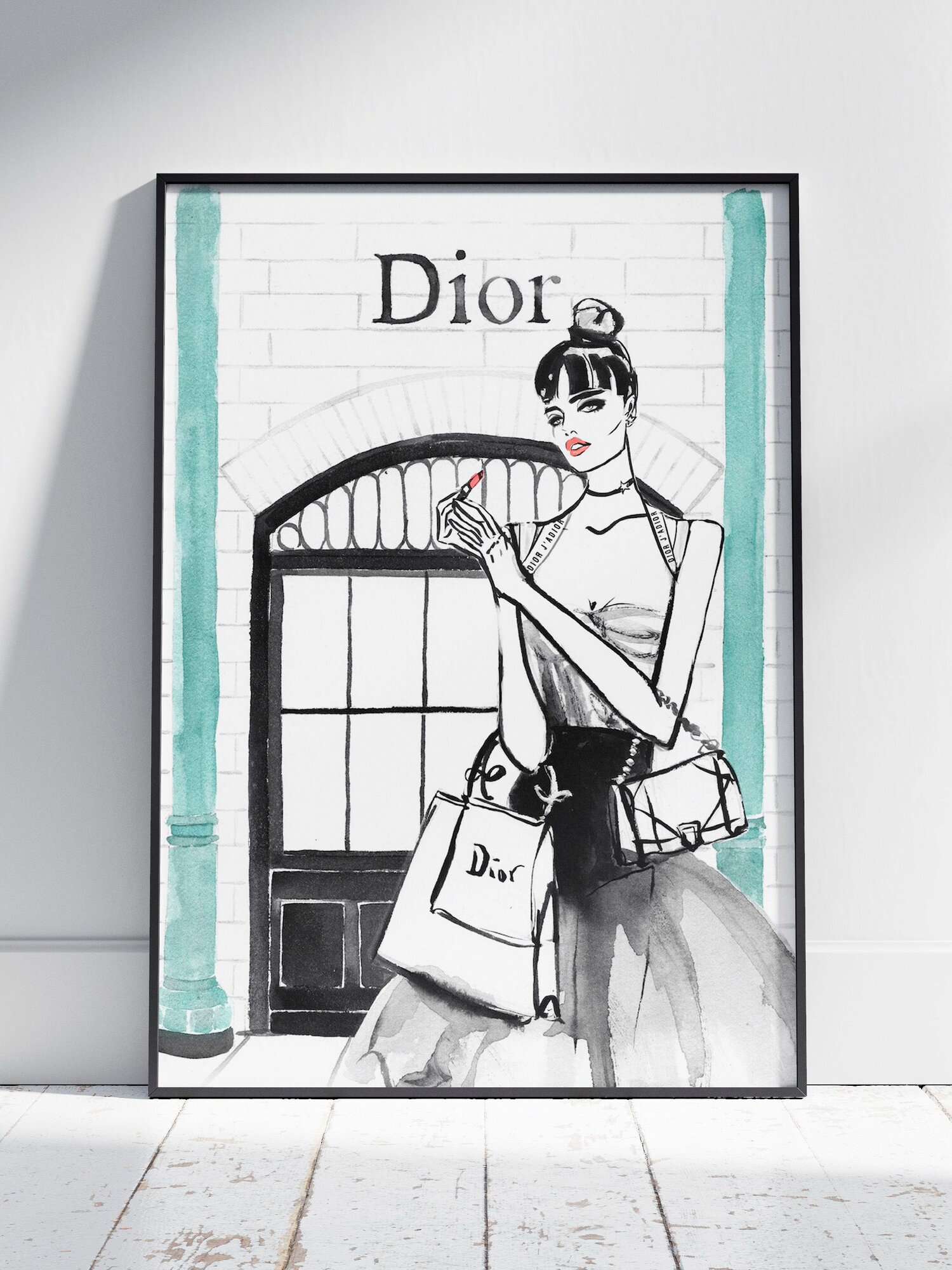 Плакат на стену для интерьера Диор (Dior 10) - Постер по модели, бренду и моде формата A4 (21x30 см)