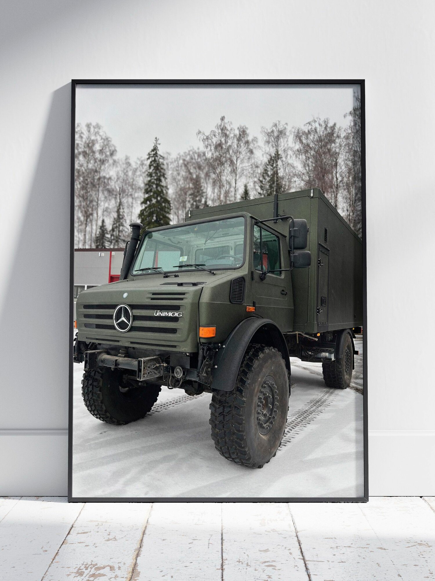 Плакат на стену для интерьера Транспорт и техника (Унимог - Unimog) - Постер по машине формата A4 (21x30 см)