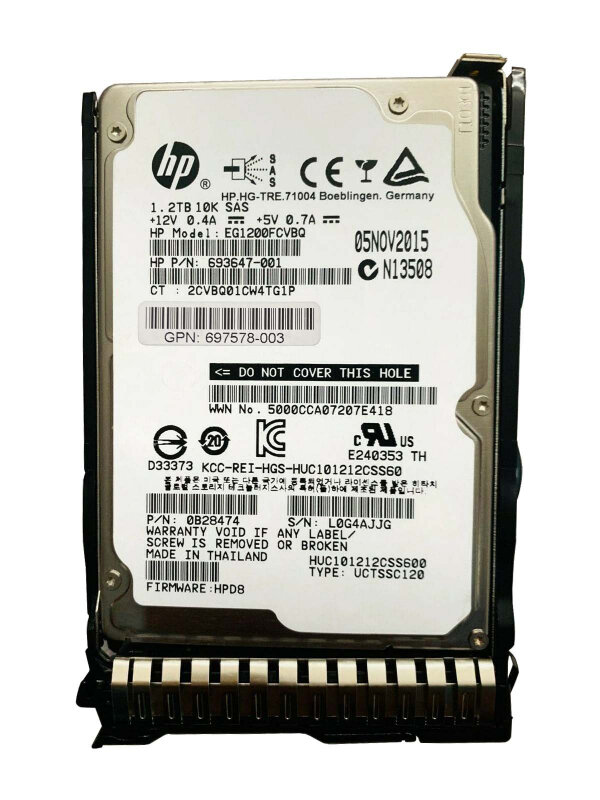Жесткий диск HP 697578-005 1,2Tb SAS 2,5" HDD