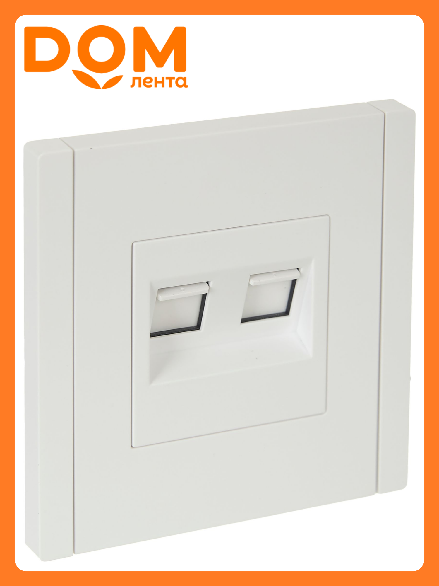 FORTE&PIANO Розетка двойная RJ11+RJ45 кат.5E FP235 белый IEK