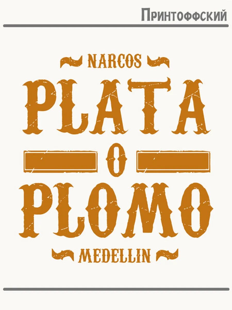 Термонаклейка для одежды и аксессуаров DTF-печать пабло эскобар plata plomo
