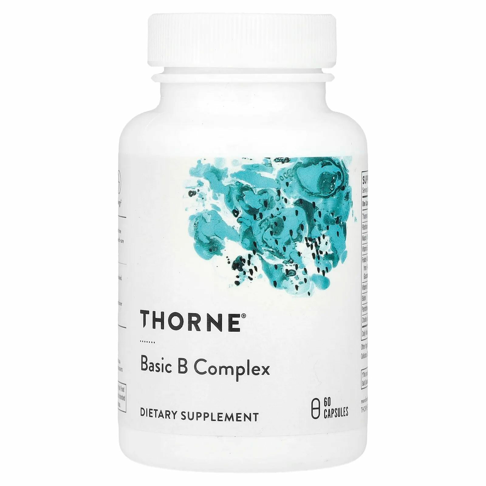 Thorne Research Basic B Complex, Витамины группы B, 60 капсул