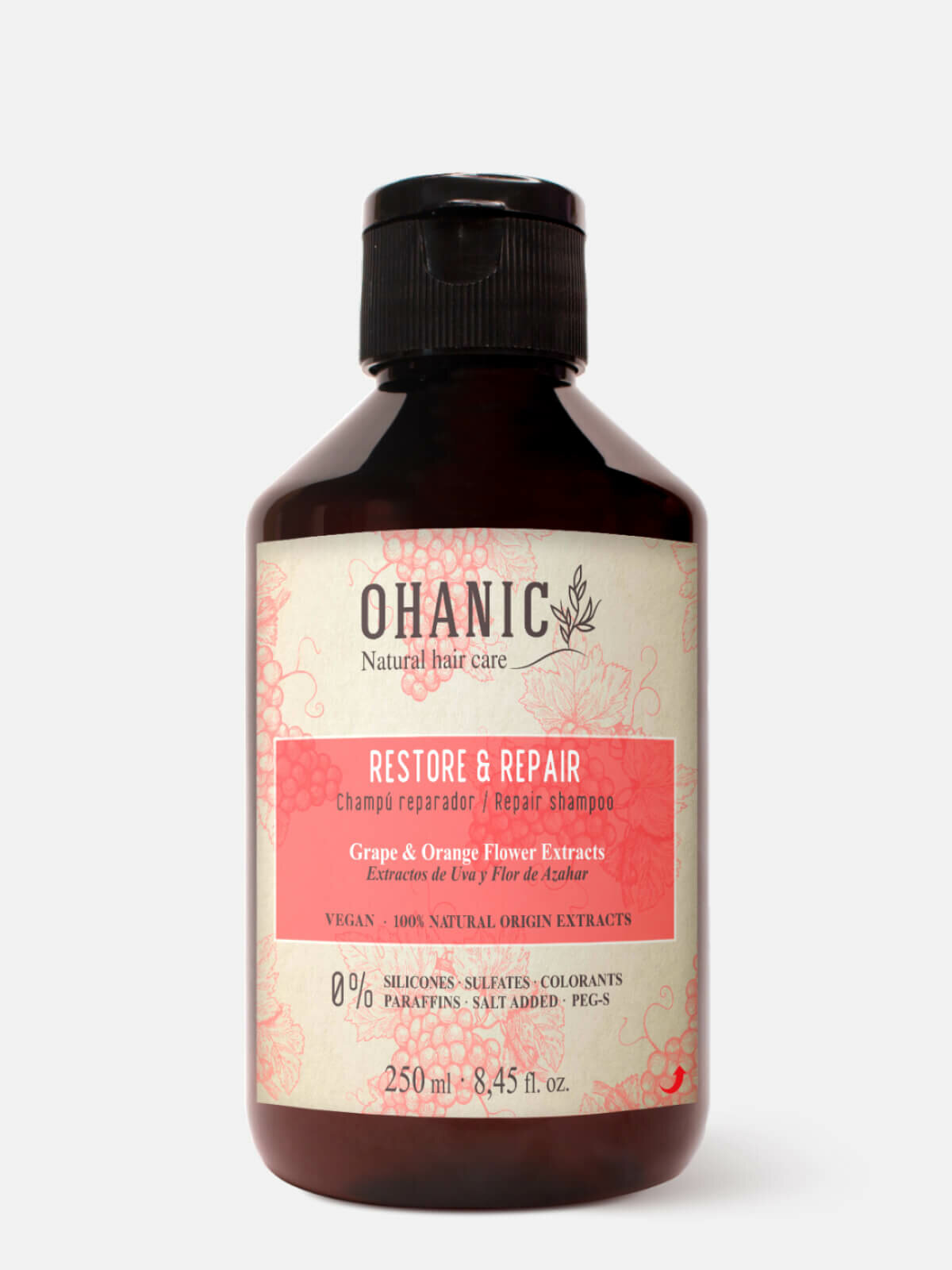 Шампунь для волос «Питание и восстановление» Ohanic Natural Hair Care Restore and Repair Shampoo, 250 мл