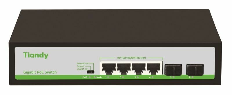 Tiandy TC-P3S06 H/0402/AT/60/V2.0 РоЕ коммутатор