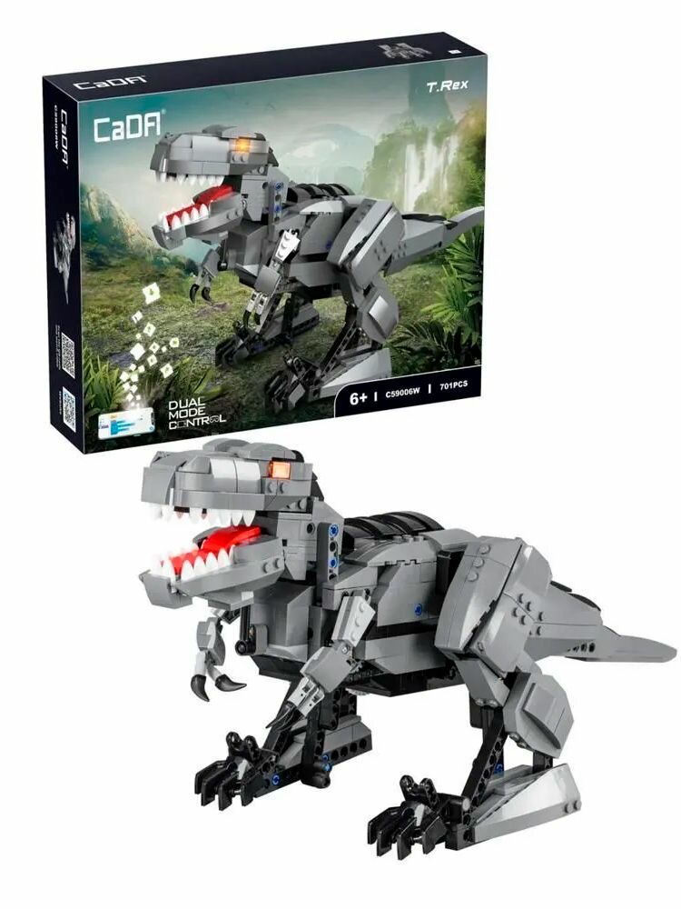 Радиоуправляемый конструктор CADA динозавр T-Rex, 701 детали - C59006W