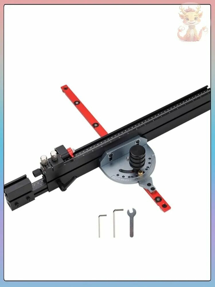 Регулируемая угловая линейка для столярных пил, угловой упор для ленточных пил, совместима с направляющими 19 мм (3/4 дюйма).