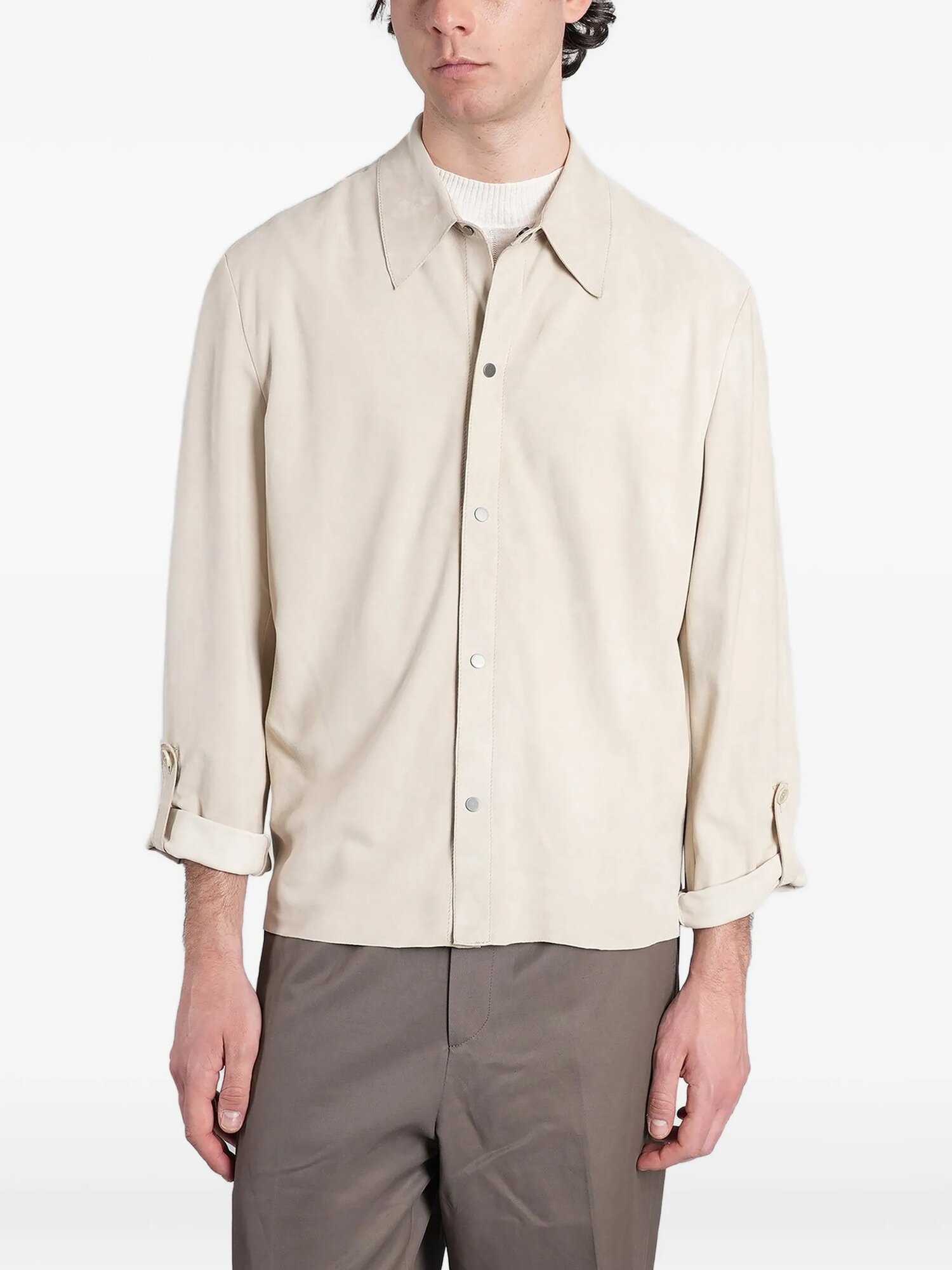 Куртка Suede-finish shirt jacket