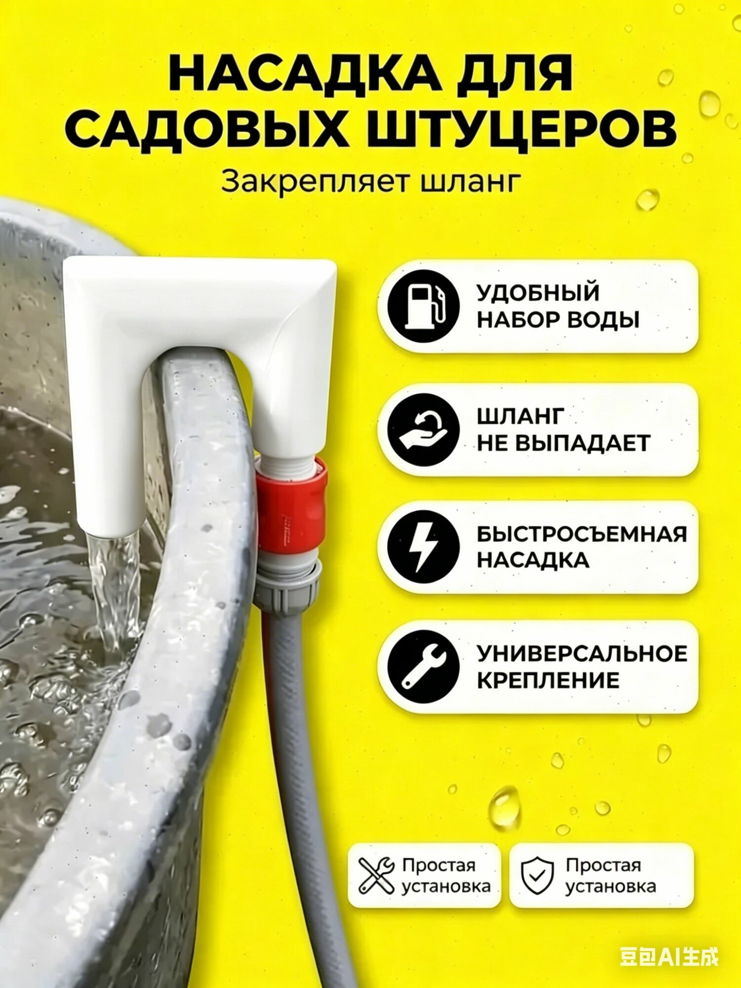 Переходник для шланга , ABS пластик