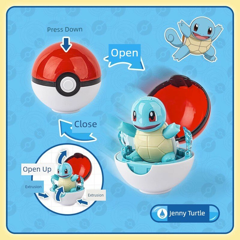 Игрушка-трансформер Johnson & Johnson Pokémon: фигурка кошки Мейоу, кукла-эльф, периферийная игрушка, игрушка для детей