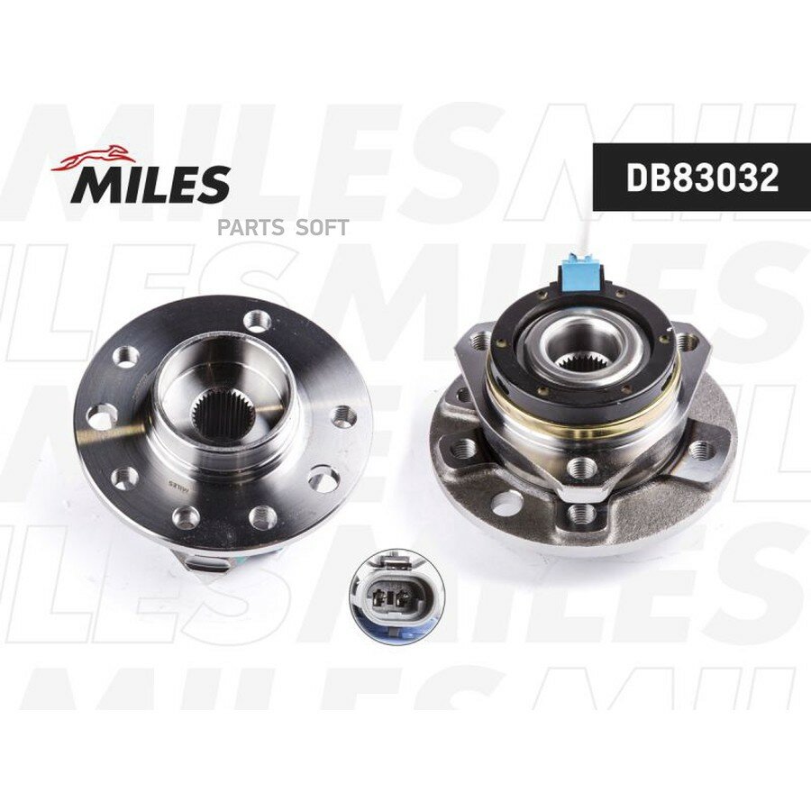 MILES DB83032 Ступица с подшипником передняя (5 отверстий) +ABS OPEL ASTRA G/ZAFIRA A 98-05. ()