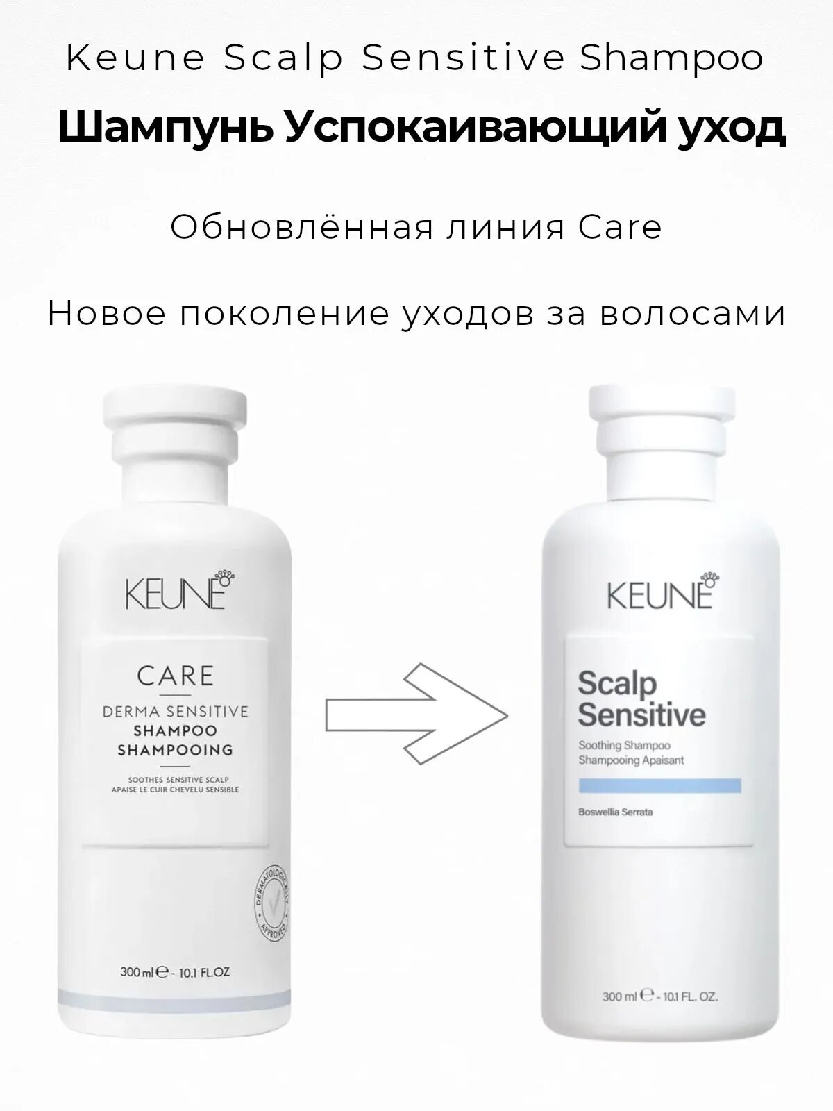 Шампунь Keune Scalp Sensitive Shampoo, Успокаивающий уход, 300 мл