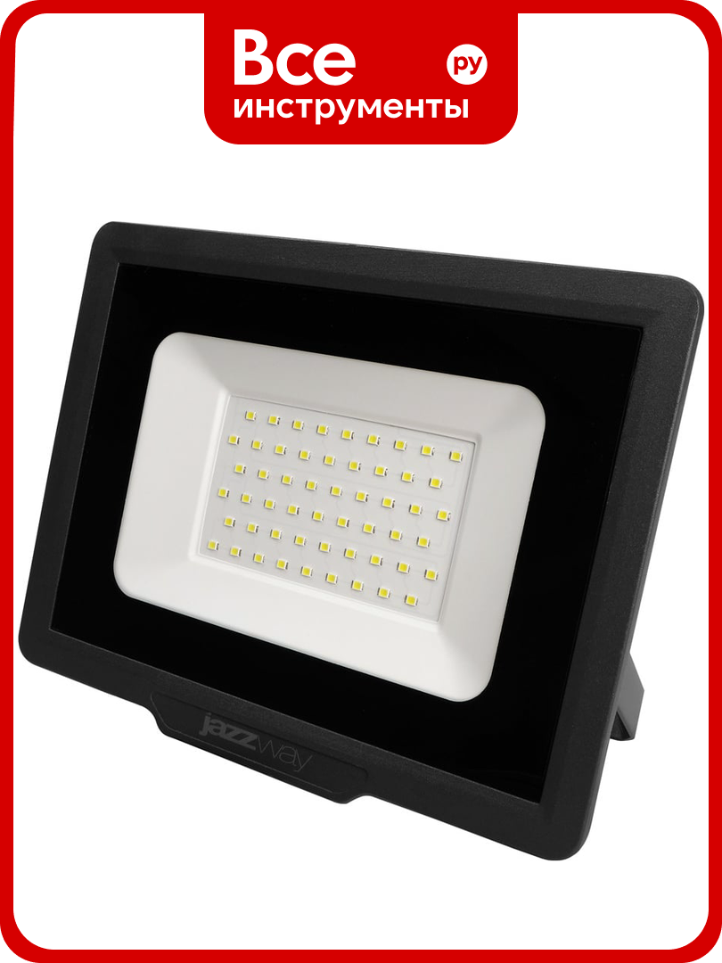 Светодиодный прожектор Jazzway PFL-C3 50Вт 4000К IP65 до compact закаленное прозрачное стекло 5045699