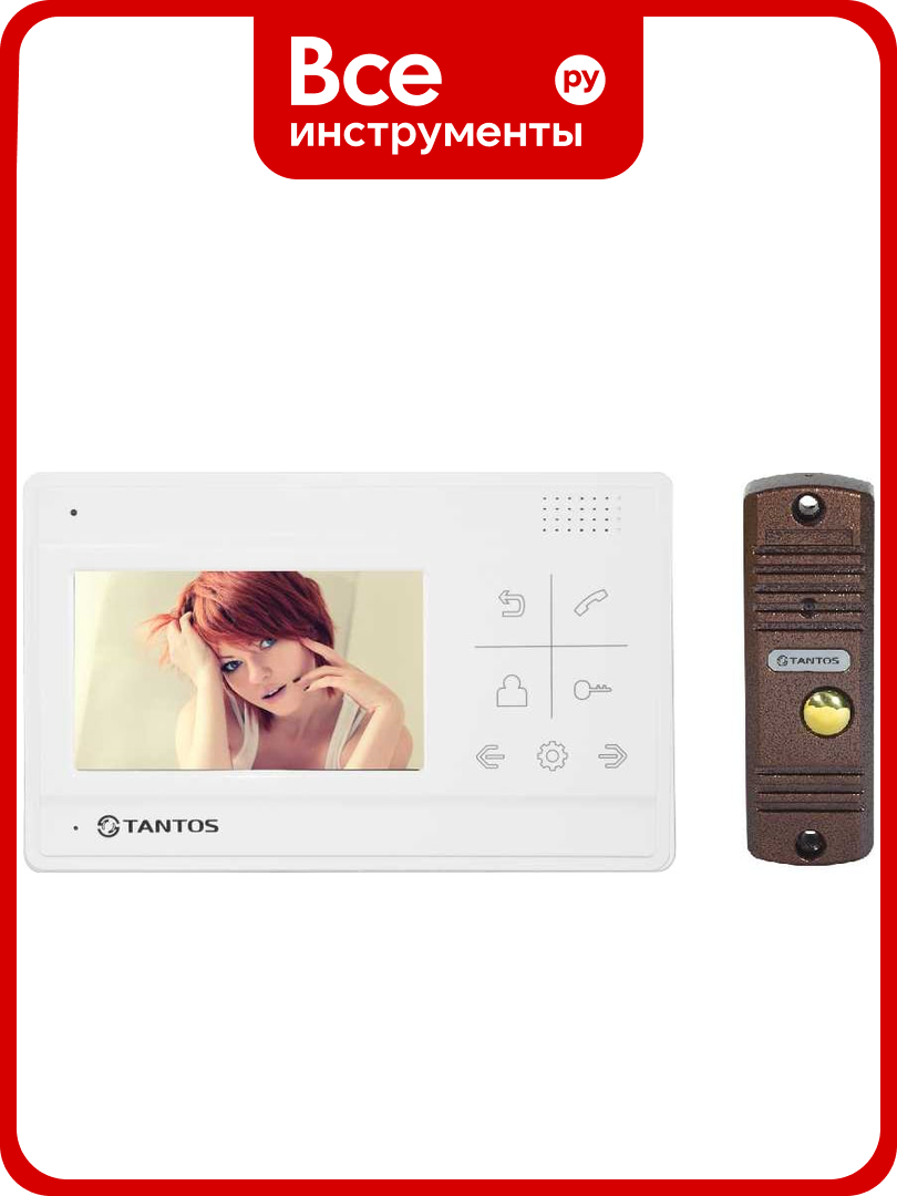 Комплект Tantos LILU kit монитора Lilu и вызывная панель Walle 00-00189399, сенсорный дисплей, проводное соединение