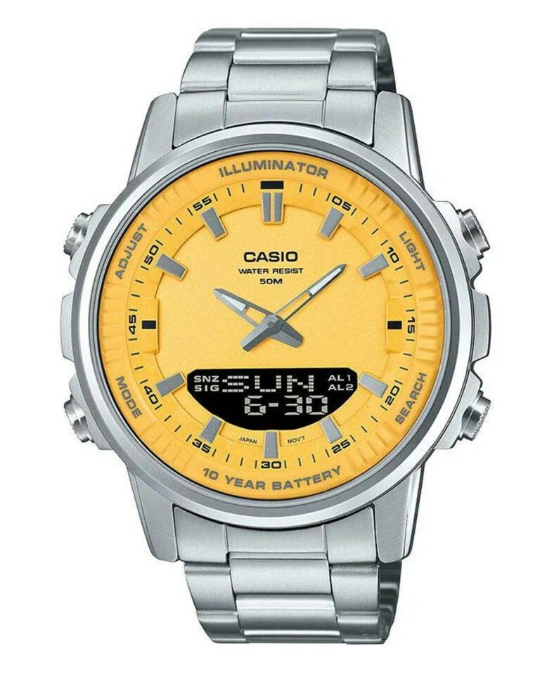 Наручные часы CASIO Collection Men, серебряный, желтый