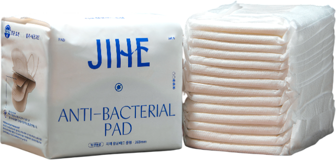 JIHE Антибактериальные прокладки с крылышками Jihe Anti-Bacterial Pad Medium 150ml
