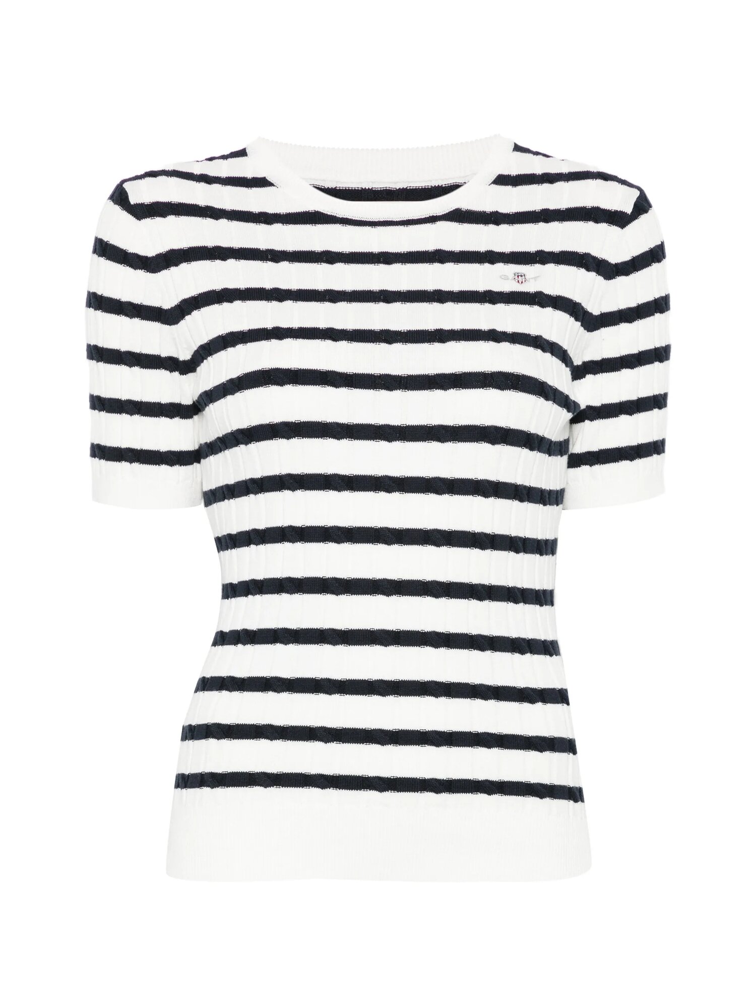 Футболка Horizontal-stripe cable-knit T-shirt