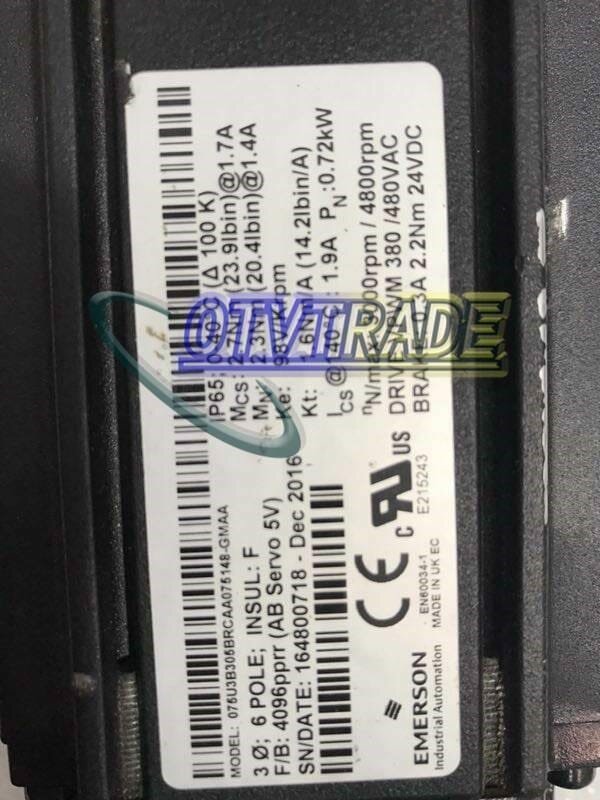 Модуль EMERSON Servo Motor 075U3B305BRCAA075148-GMAA