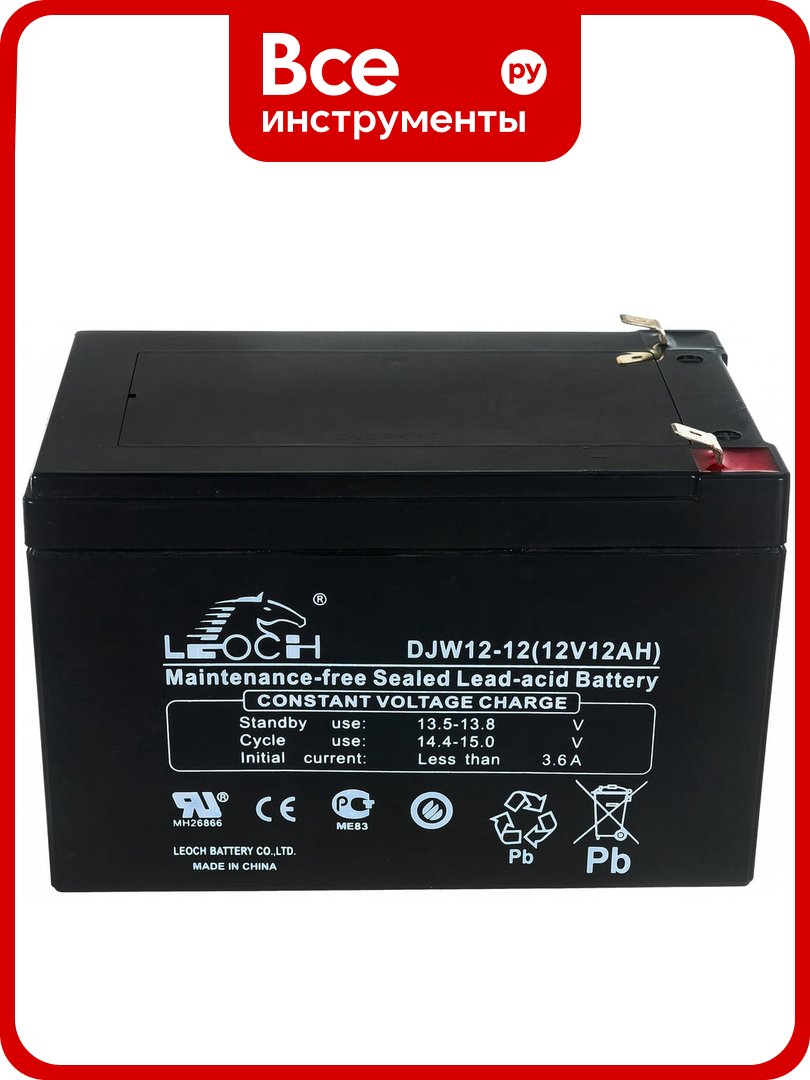 Аккумулятор для ИБП Leoch DJW12-12 12В, 12 Ач УТ-00000618