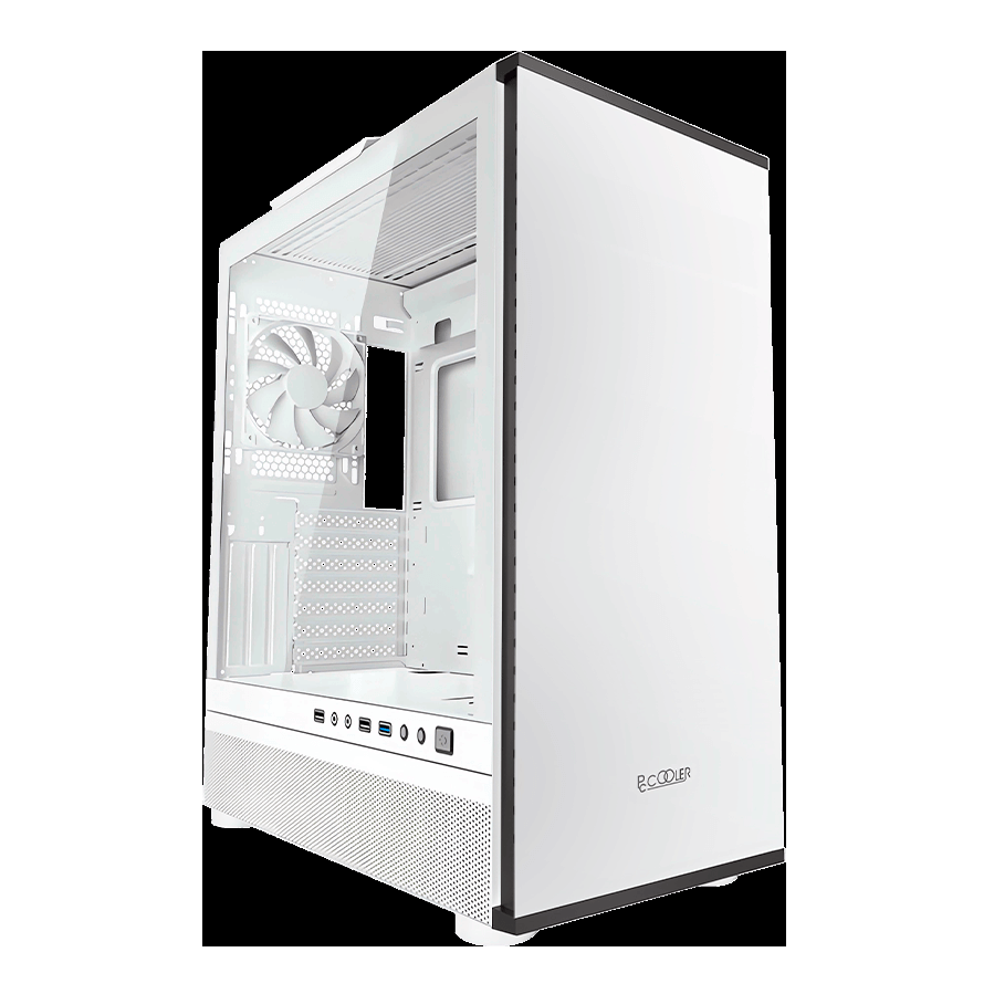 Корпус без блока питания/ PCCooler IE200 WH, Tempered Glass Full Tower, White, TG, SPCC, 1x120mm ARGB E-ATX, ATX, mATX, mITX 180/380/220mm 4x2.5"