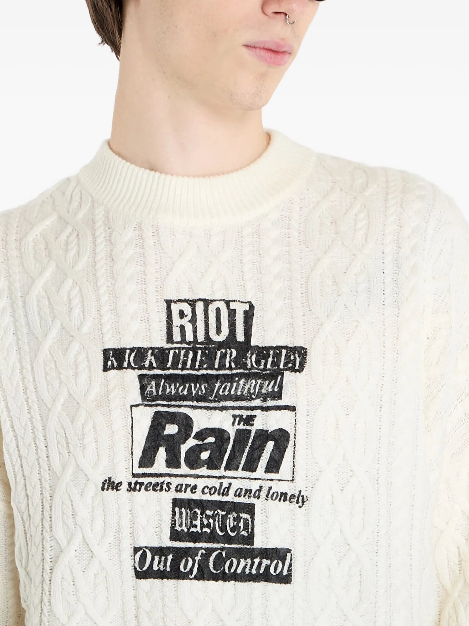 Свитер  Rain cable-knit sweater, размер 52, , разноцветный — фото 1