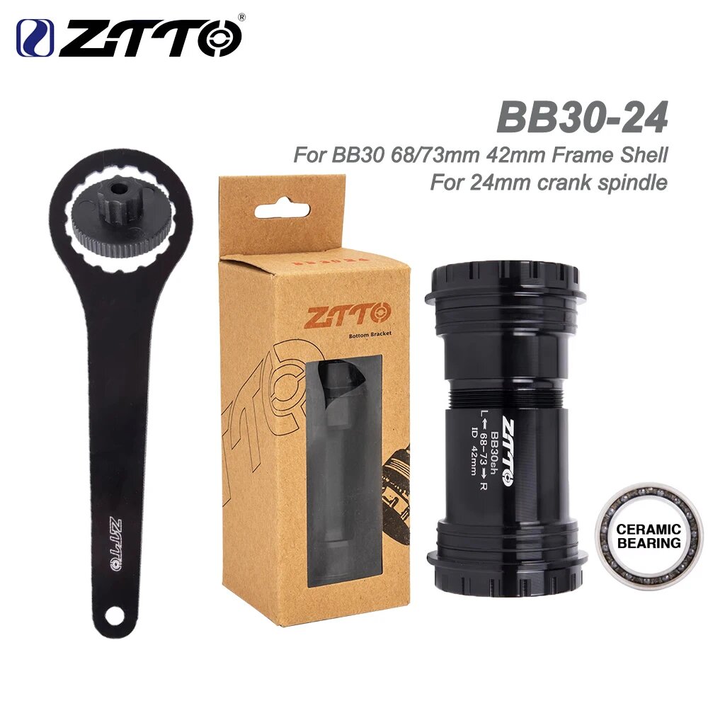 ZTTO BB30 нижний кронштейн керамический алюминиевый Черный, BB30-24A CR-tool