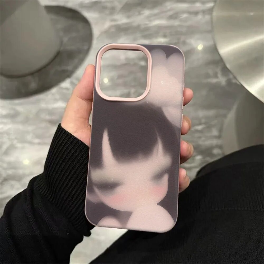 Чехол для iPhone Pink Shy Girl, Pink-WQCS737