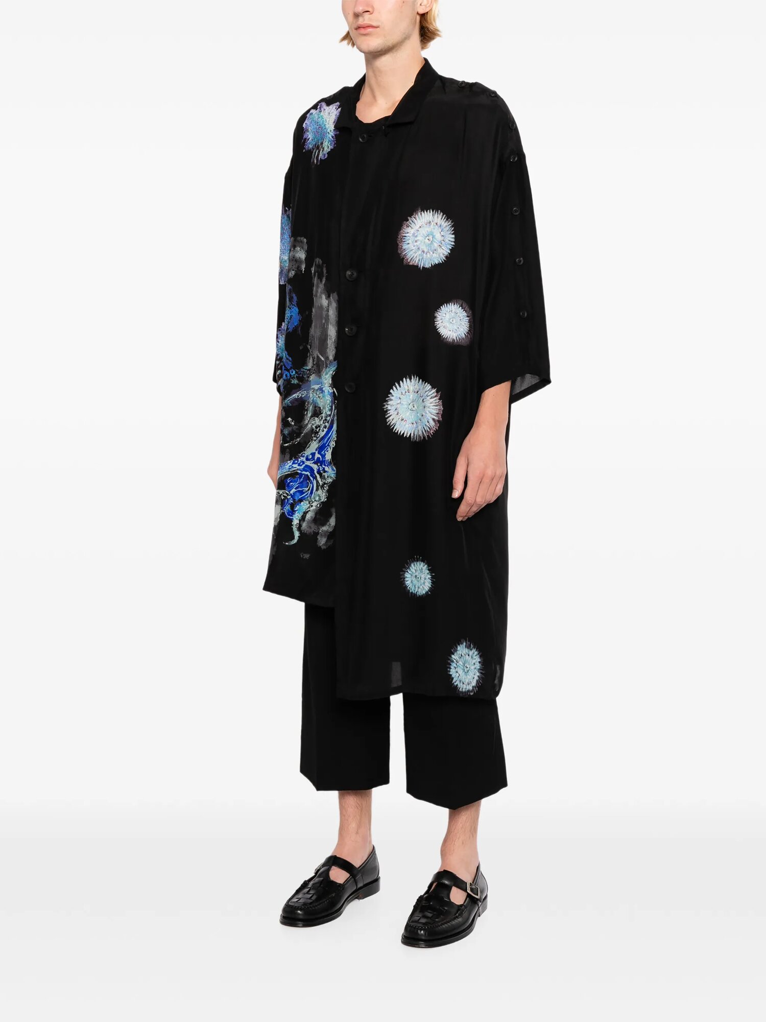 Куртка Yohji Yamamoto Sea-creature printed jacket, размер 2, black/black — фото 1
