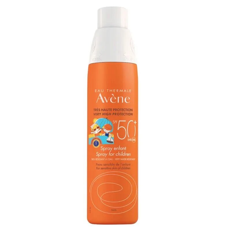 AVENE Детский солнцезащитный спрей SPF 50+ для чувствительной кожи, Авен 200 мл (04.2027)