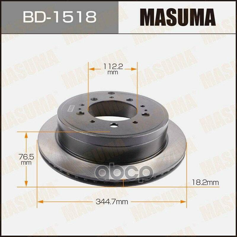 Диск тормозной MASUMA, rear TOYOTA LAND CRUISER / URJ202L Masuma арт. BD1518