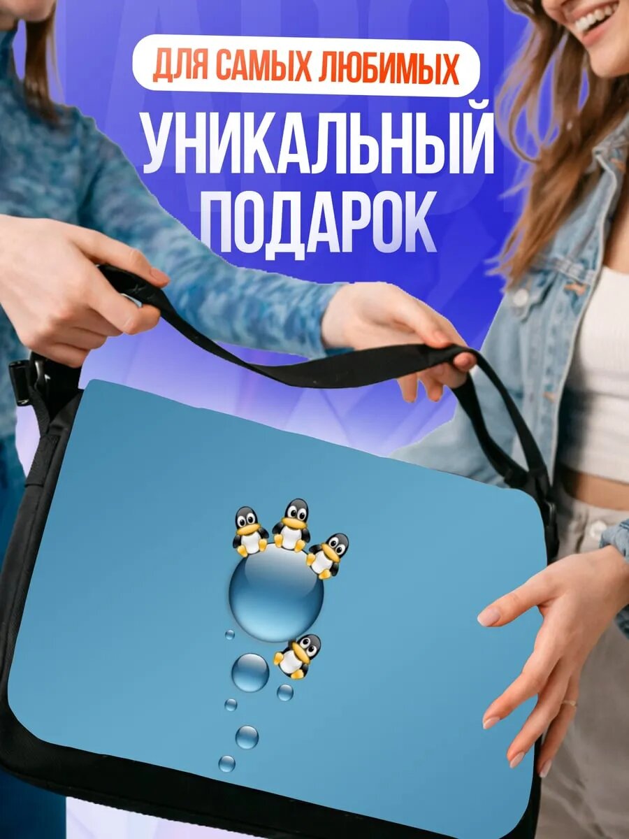 Сумка пингвины в каплях — фото 1