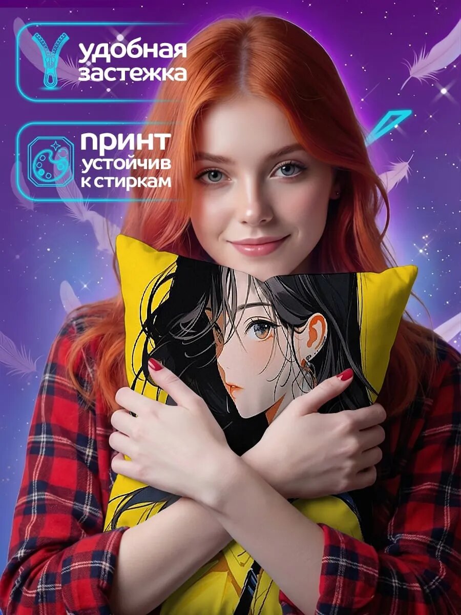 Подушка дакимакура Девушка с рюкзаком — фото 1