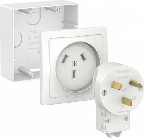 Комплект розетка с вилкой для плиты 32А накладной Systeme Electric