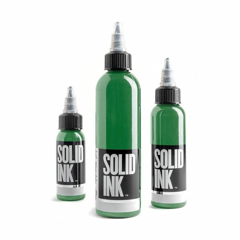 Тату краска Medium Green - Solid Ink (США 1 oz - 30 мл.) — фото 1