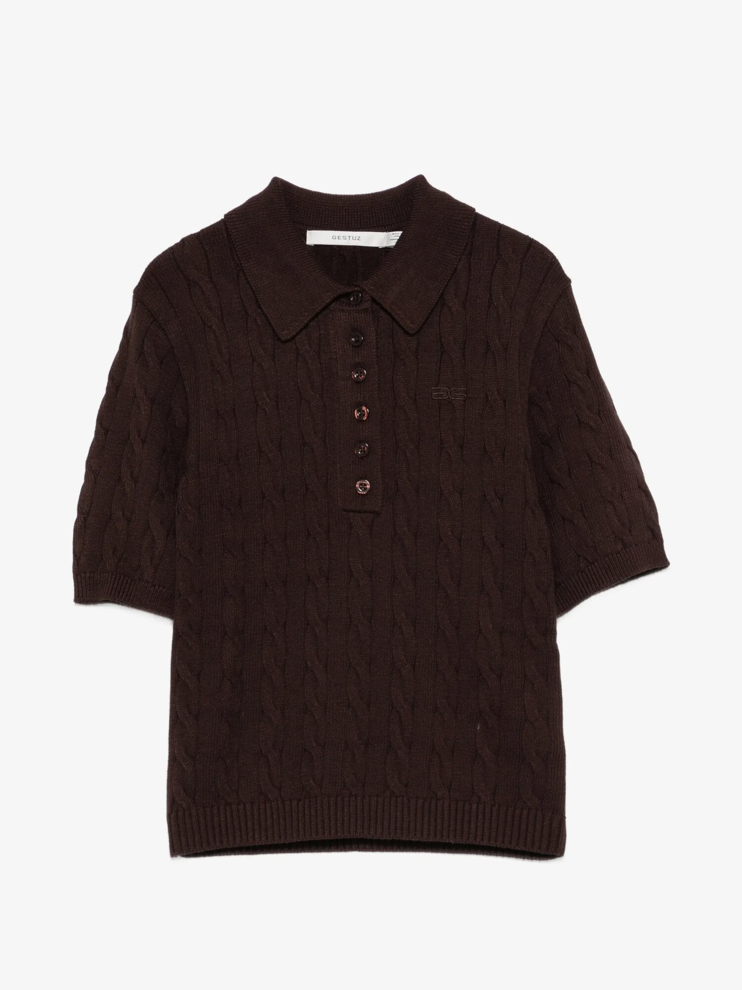 Свитер Cable-knit polo sweater
