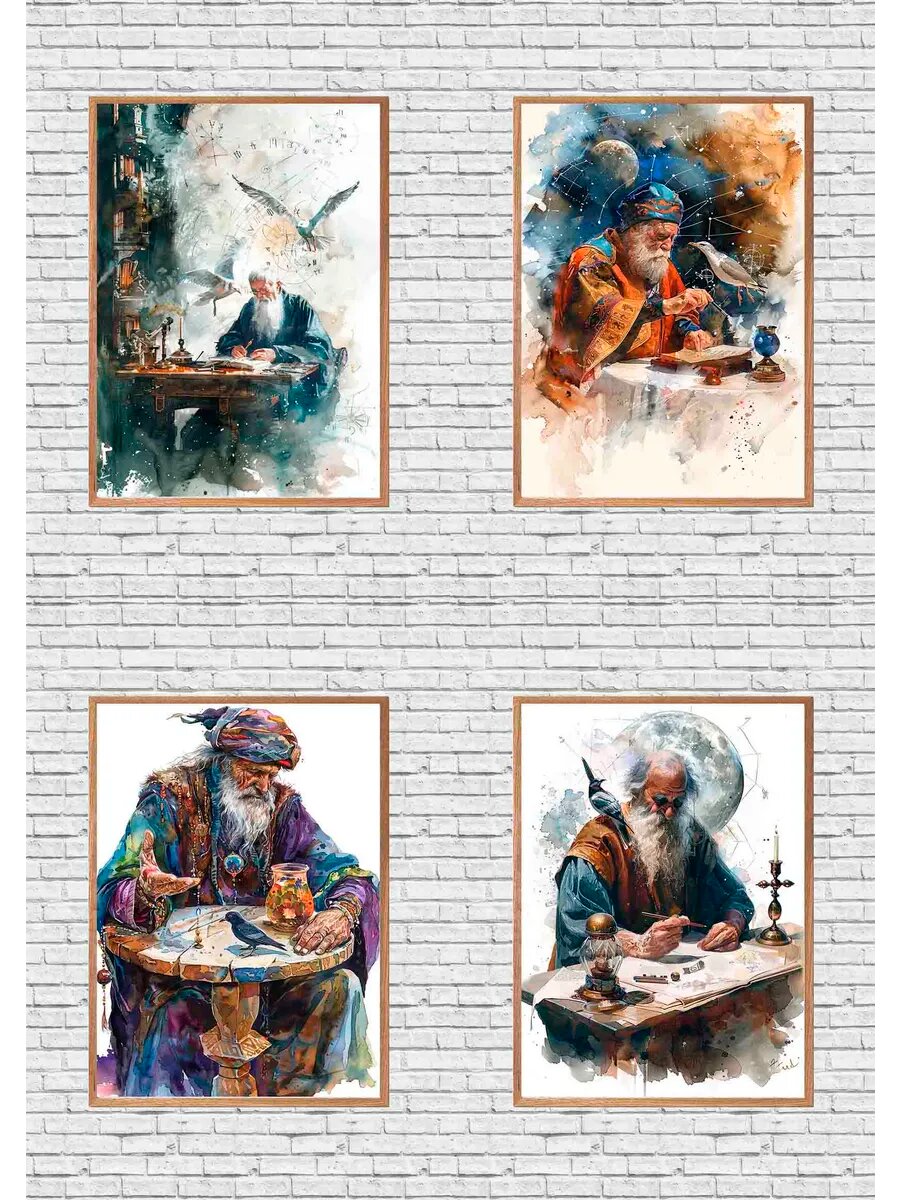 Чайка - птица-астролог, 4 Плаката, 30x21см