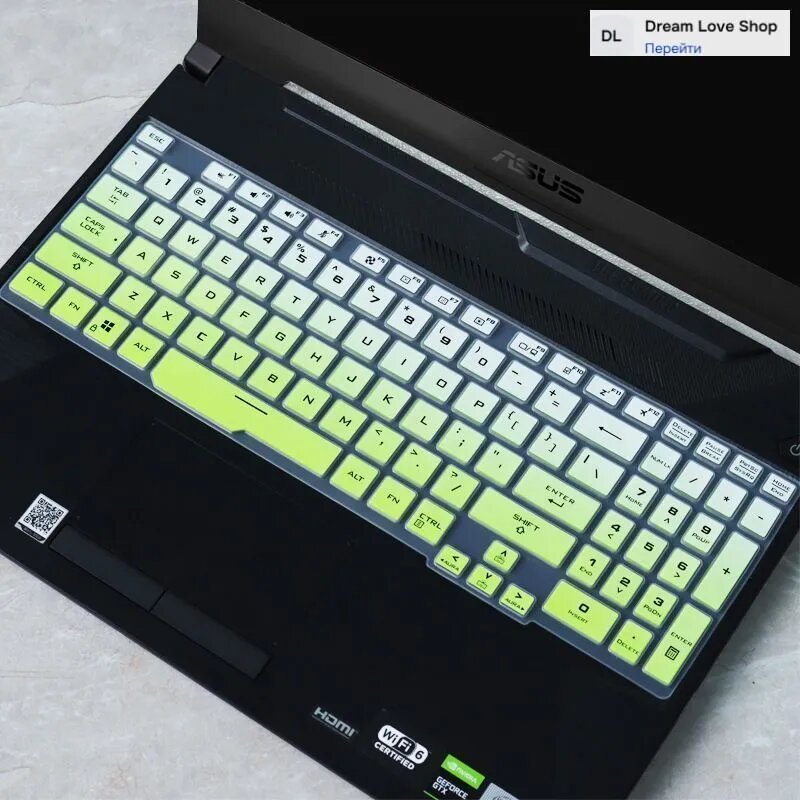 Подходит для защитной пленки клавиатуры asus flying fortress 8 чехла ноутбука tuf gaming a15 tuf506iv
