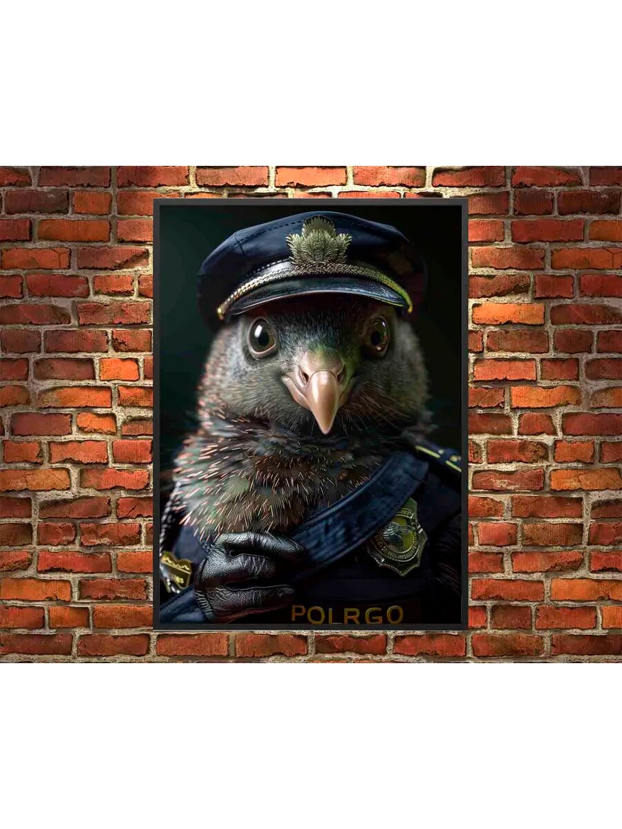 Киви-птица-полицейский 4, Плакат 30x42см