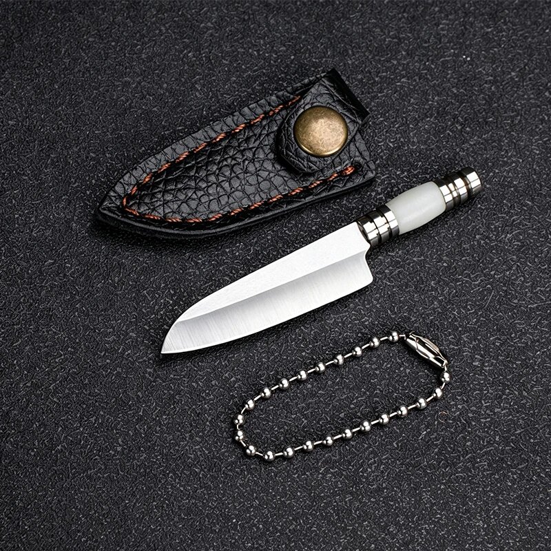 Мини-нож из стали для открытия посылок White handled